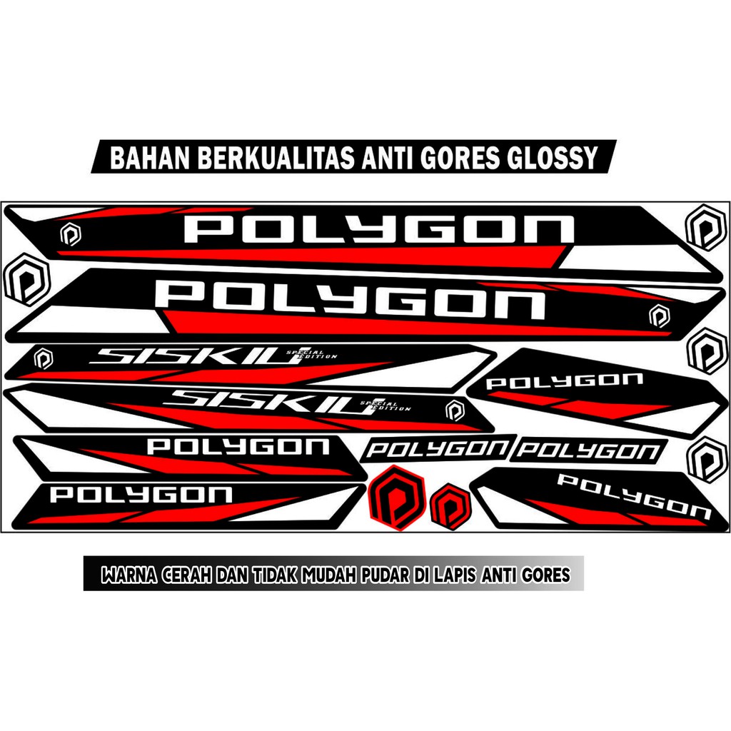 Jual STIKER POLYGON VARIASI STIKER CUSTOM NGO STIKER SEPEDA | Shopee ...