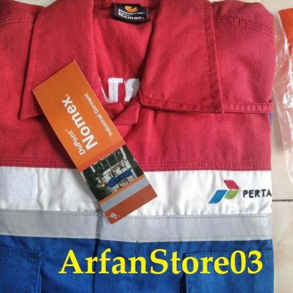 Jual wearpack pertamina original atau coverall nomex dupont original ...