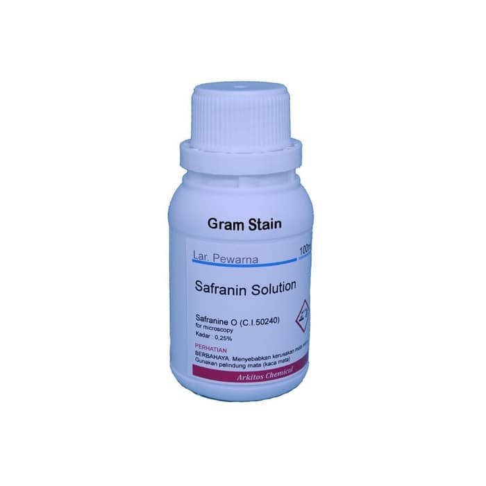 Jual Safranin 0-25% 100ml | Pewarna Sel | Gram Stain Safranin ORI ...