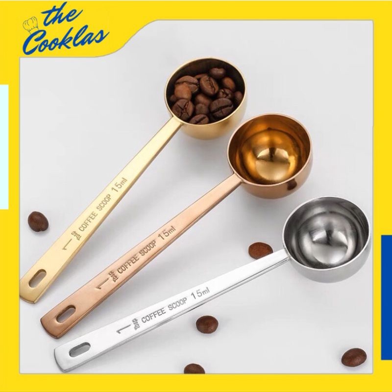 Jual PREMIUM COFFEE MEASURING SPOON | Sendok Stainless Steel Kopi Teh ...