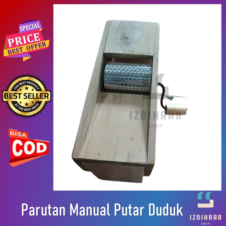 Jual COD Parutan Kelapa dari Kayu Model Putar Manual Serbaguna Efisien ...