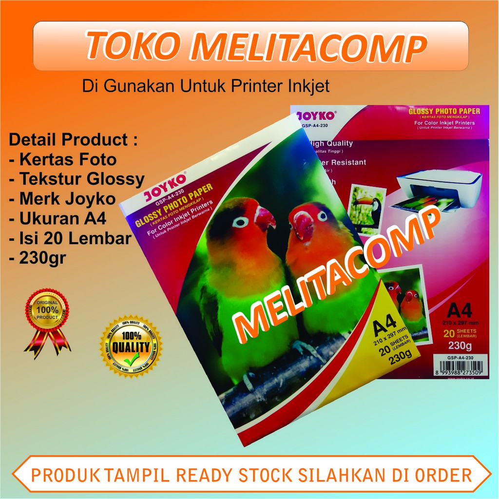 Jual Kertas Foto Joyko A4 glossy 230g | Shopee Indonesia