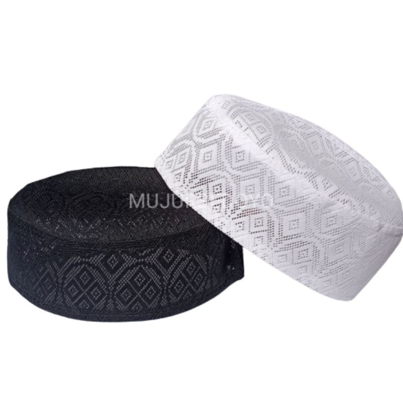 Jual Peci Kopiah Jaring Jala Laba Songkok Hitam Putih | Shopee Indonesia