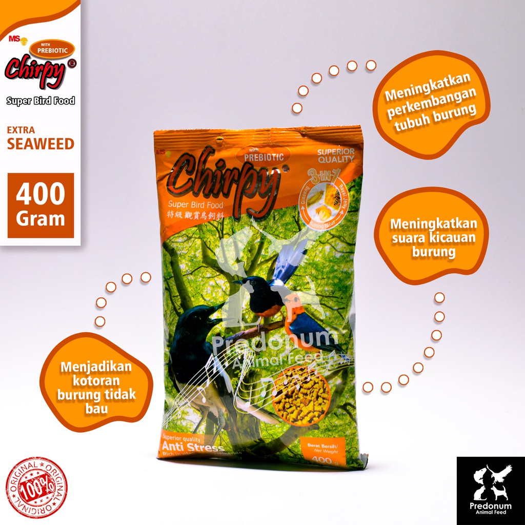 Jual Chirpy 3in1 Kuning Voer / Pur Pakan Makanan Murai Jalak Anis 400 ...