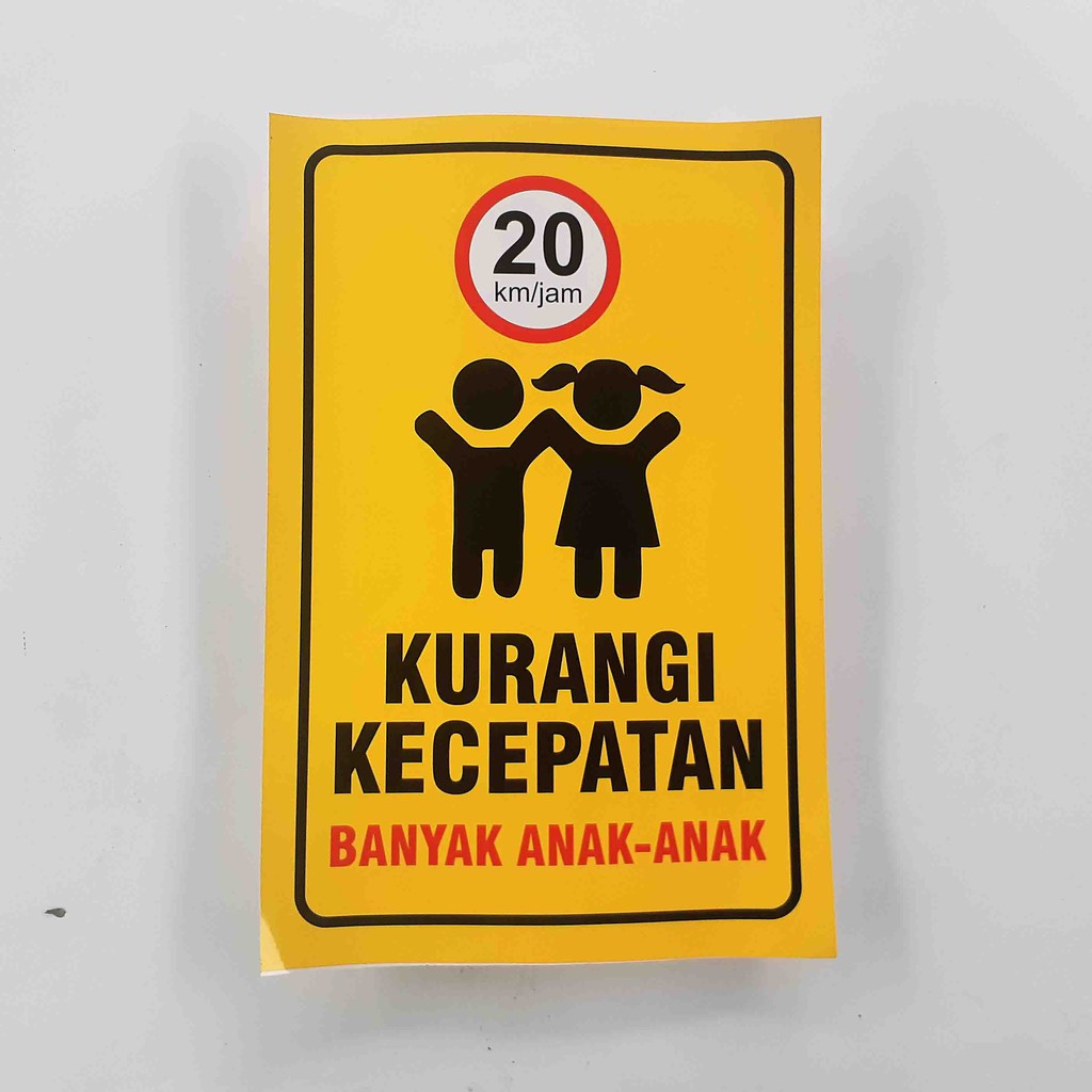 Jual Stiker Hati-hati Banyak Anak-anak, Sticker Waterproof, Stiker ...