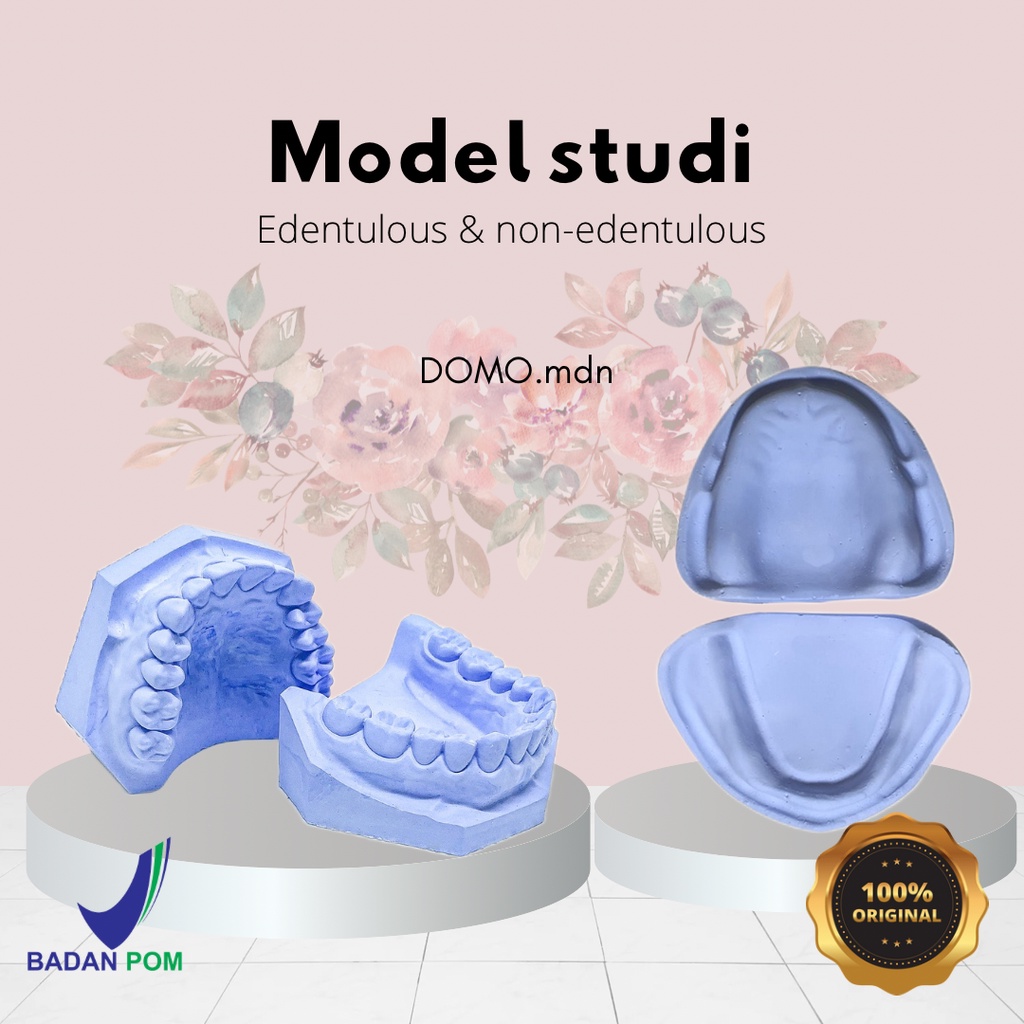 Jual MODEL STUDI DENTAL STONE GIPS BIRU EDENTULUS / SAMPAI M2 / M3 / 28 ...