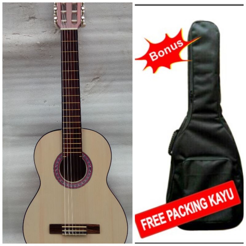 Jual Gitar Akustik klasik yamaha 3/4 senar nilon tanem besi import custom bonus komplit senar ...