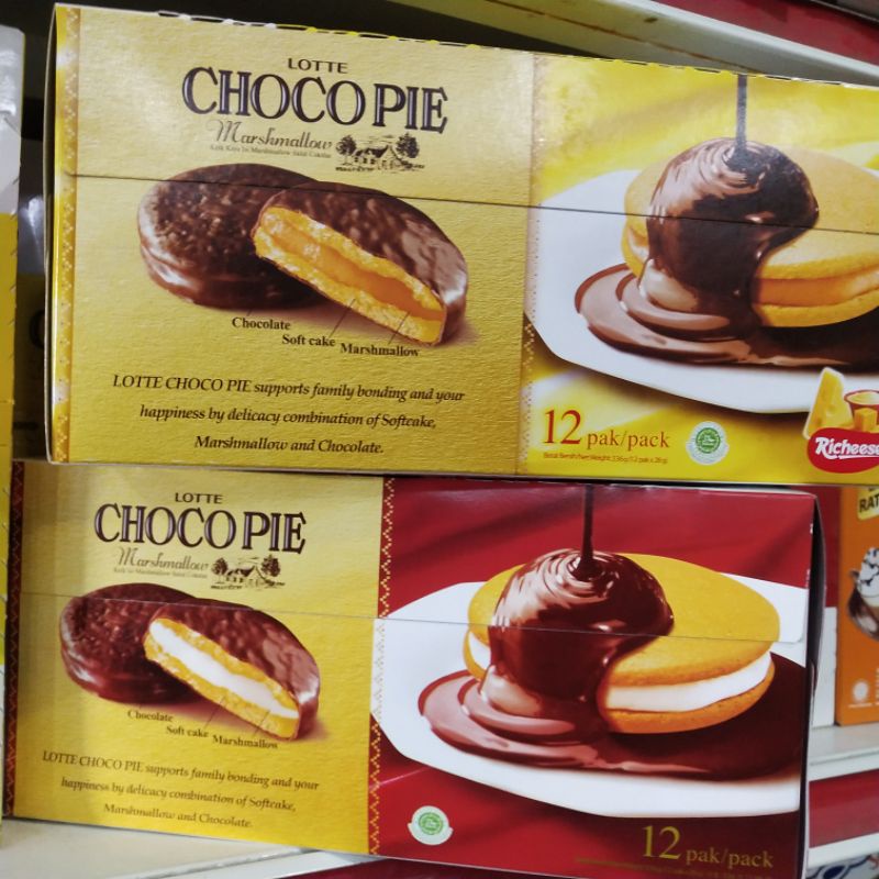 Jual Lotte Choco Pie Marshmallow (12pc x 28g) | Shopee Indonesia