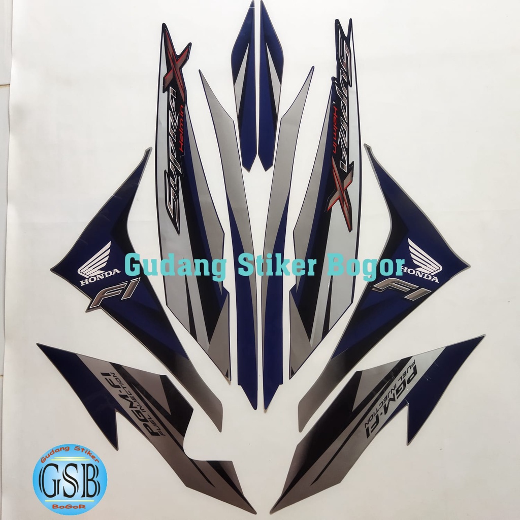 Jual STICKER STRIPING LIS LES FULL BODY MOTOR HONDA SUPRA X 125 HELM IN ...