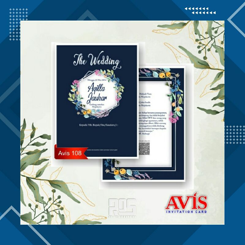 Jual Blangko undangan AVIS 108 blanko kosong ROS Printing Design Tuban | Shopee Indonesia