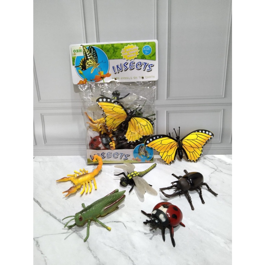 Jual Mainan Edukasi Binatang Serangga Insect isi 6 pcs | Shopee Indonesia