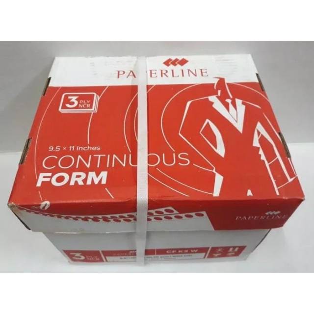 Jual KERTAS CONTINUOUS FORM MERK PAPERLINE 3 PLY HVS UKURAN KWARTO atau ...