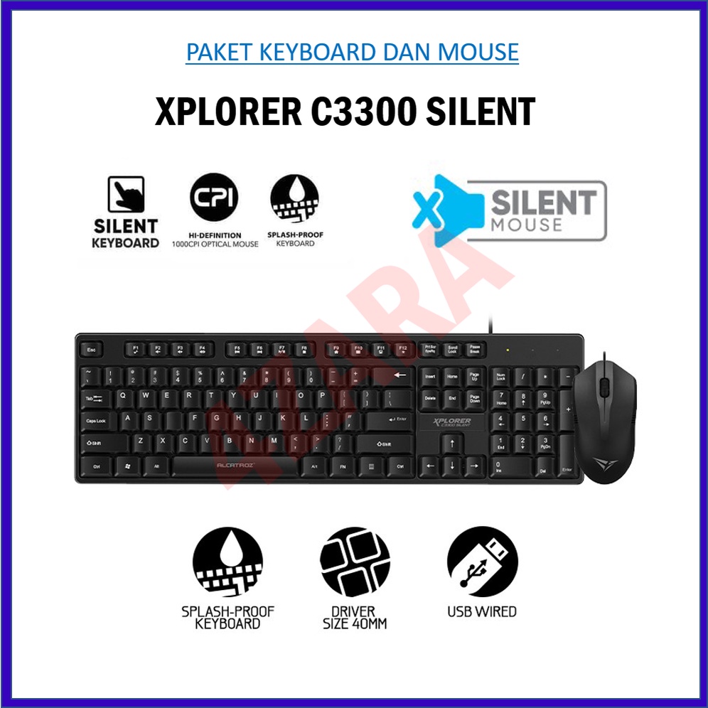 Jual Keyboard Mouse Combo Xplorer C3300 | Paket Keyboard Mouse | Shopee ...
