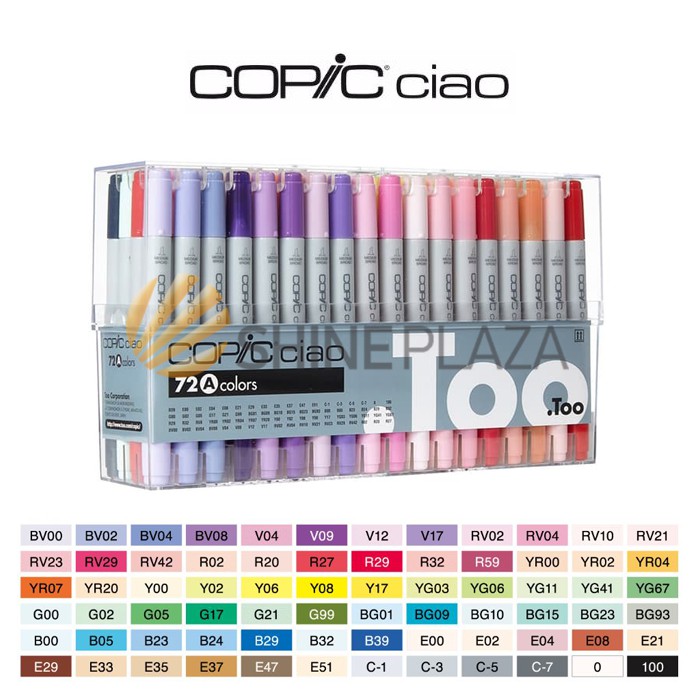 Jual Copic Ciao Marker Set 72A - Copic Ciao Sketch Marker Set 72 A ...