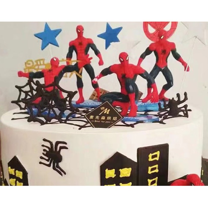 Jual JGO topper cake cake topper figure set spiderman / Aksesoris kue ...