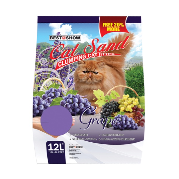 Jual Best In Show Cat Sand Grape 12Lt - Pasir Kucing 9kg | Shopee Indonesia