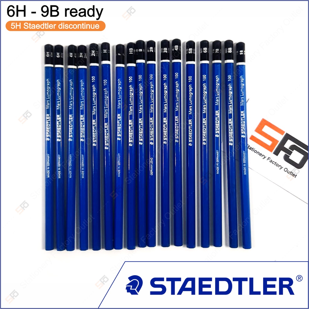 Jual Pensil Staedtler 8B 7B 6B 5B 4B 3B 2B B HB F H 2H 3H 4H 6H - SFO Semarang Official Original ...
