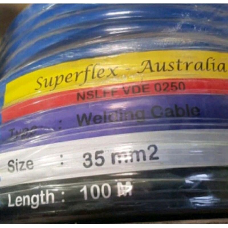 Jual WELDING CABLE SURFLEX BRAND 35 mm2 x 100 meter - Kabel Las ...