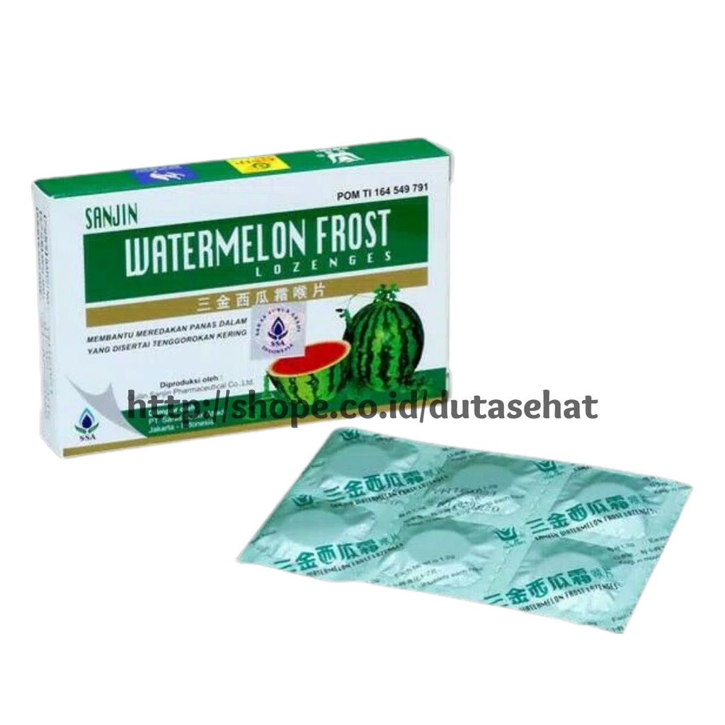 Jual Watermelon Frost Lozenges Sanjin 12's | Shopee Indonesia