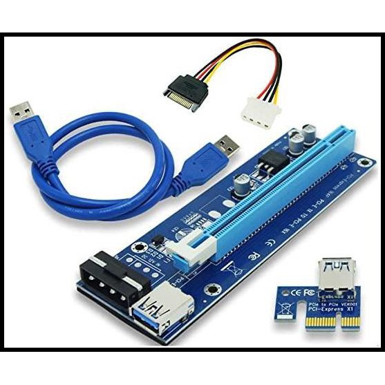 Jual Hesaa_Store | Pcie Riser Pci-E 4 Pin Ver 007S Riser Card 1X To 16X ...