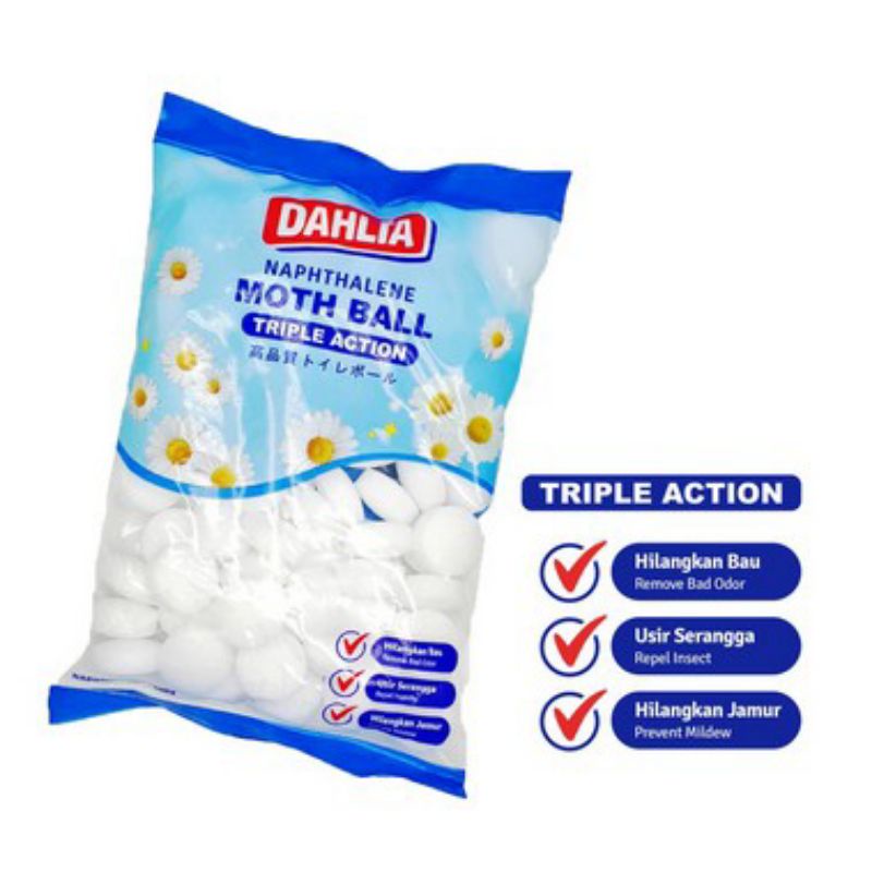 Jual Kamper Dahlia Moth Ball 100g (untuk Lemari, Rak sepatu, Rak buku ...