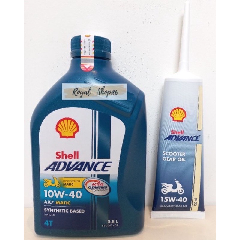 Jual OLI SHELL AX7 MATIC SAE 10W-40 800 ML & OLI SHELL GARDAN SHELL 120 ...