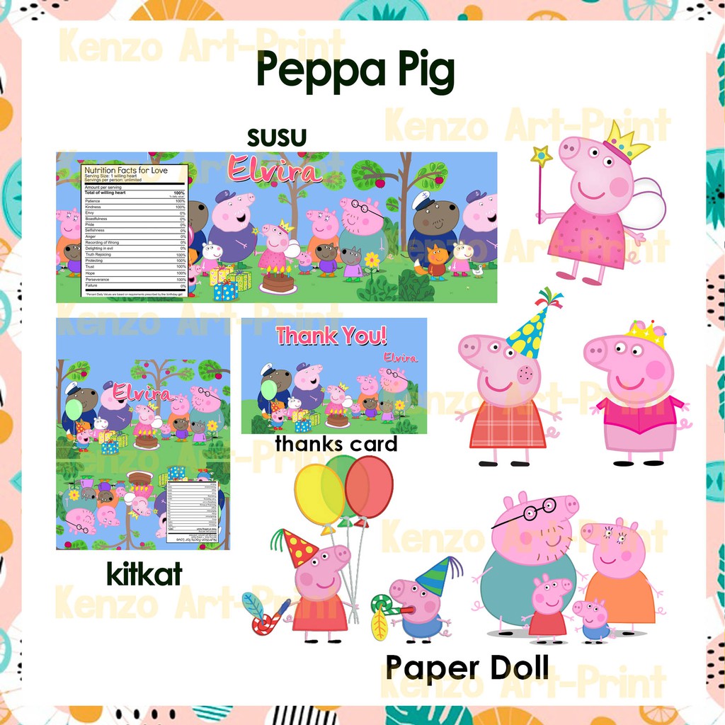 Jual Printable Dessert Table Tema Peppa Pig | Shopee Indonesia