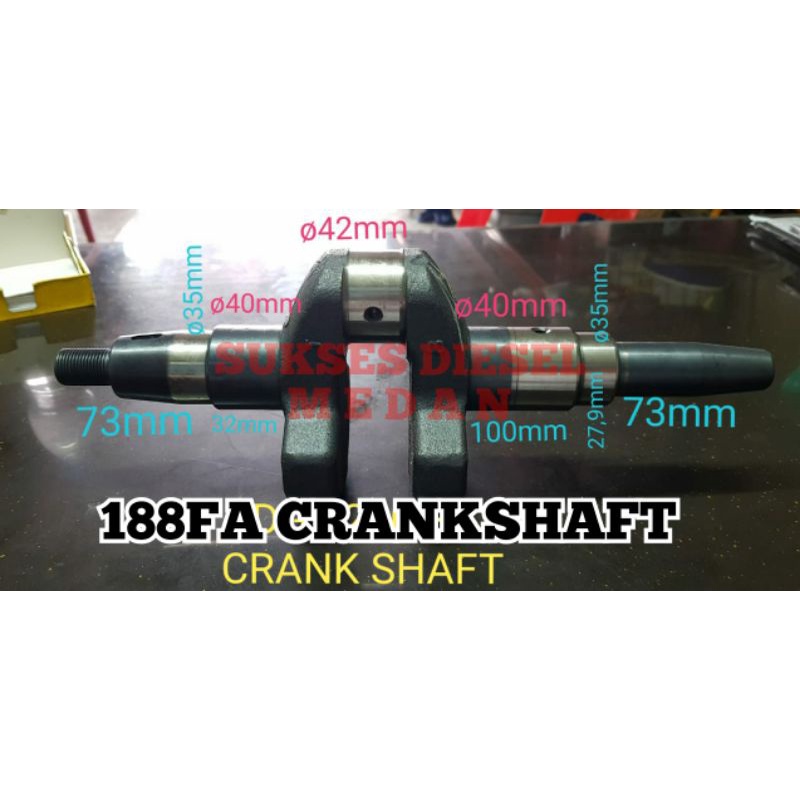 Jual 188 188F 188FA Crankshaft - Kur As Mesin Genset Diesel Silent ...