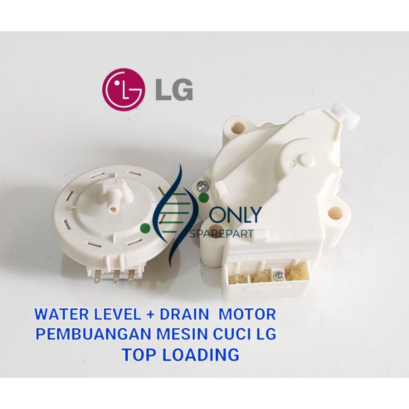 Jual Drain motor + Water level sensor air mesin cuci LG Turbo drum Top ...