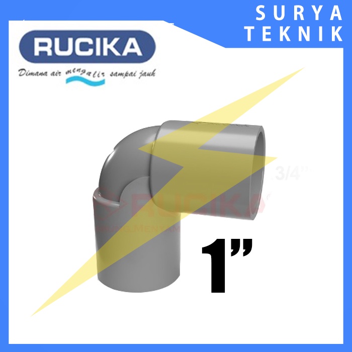 Jual Rucika Knee L 1 Inch PVC / Sambungan L 1 Inch PVC Pipa Paralon ...