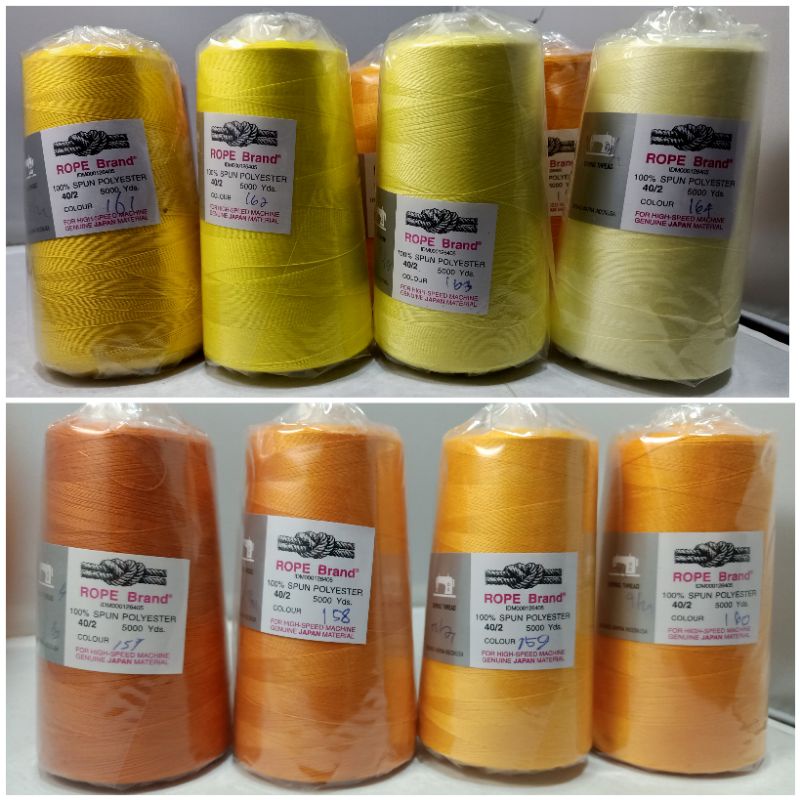 Jual benang jahit cap tambang 5000 yard per cone ( no 157 - 164 ...
