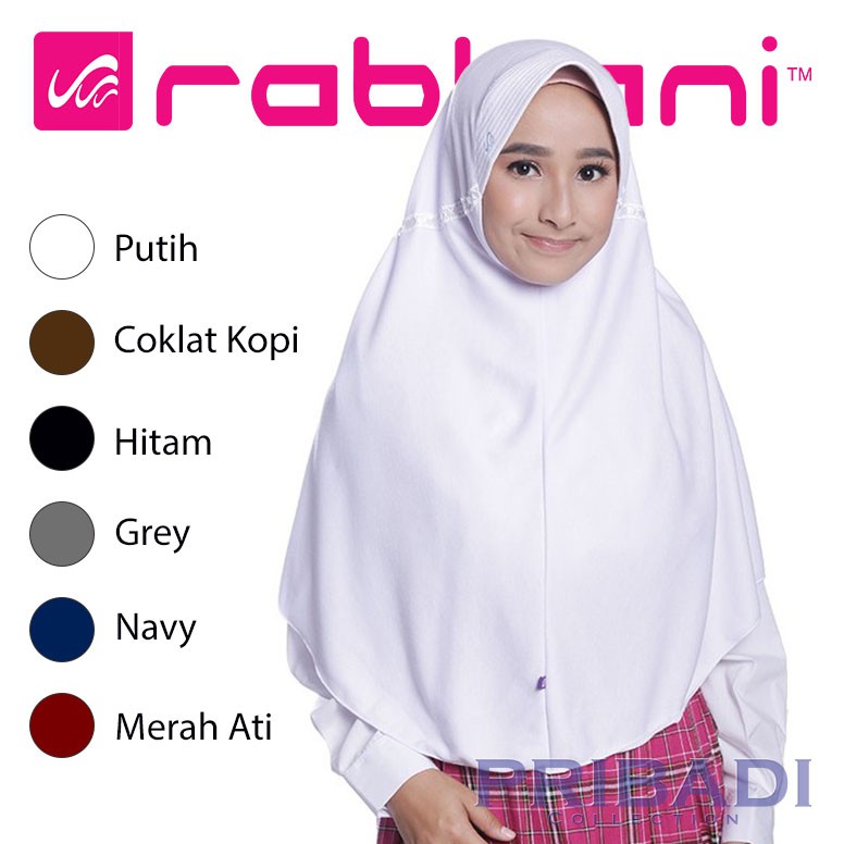 Jual Kerudung Sekolah Rabbani Innova Original Hijab Jilbab Instant Putih Coklat Hitam Grey Navy ...