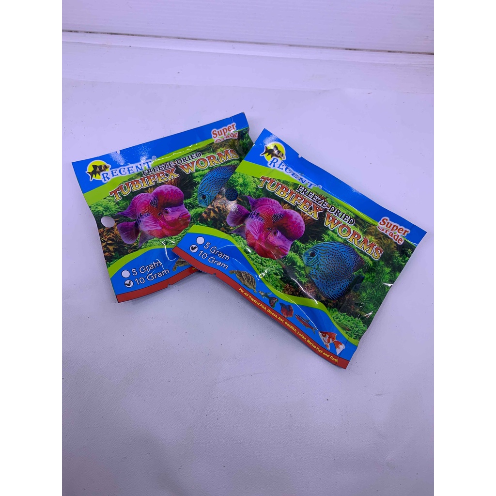 Jual Cacing kering tubifex worm recent 10gr pakan ikan hias / cupang ...