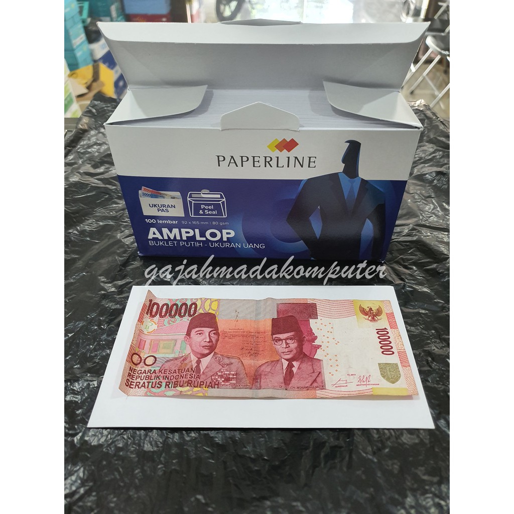Jual Amplop Putih PAS Ukuran UANG Polos Paperline Banknote dilengkapi ...