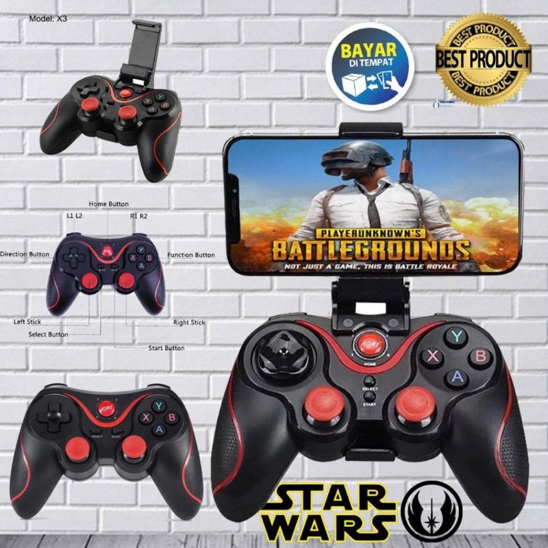 Jual Gamepad Game Pad Bluetooth X3 Plus Holder Bluetooth X3 Game Controller Hp Android And Tv