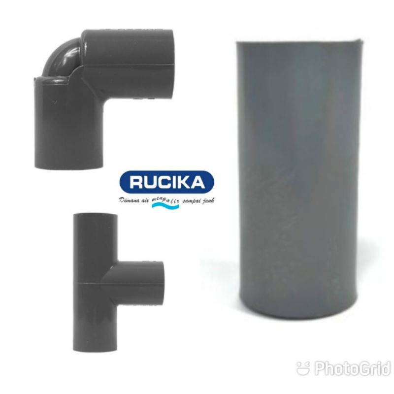 Jual Fitting Sambungan Pipa Pralon Pvc 3/4" Inch Rucika AW Socket Lurus Knee Elbow Tee | Shopee ...