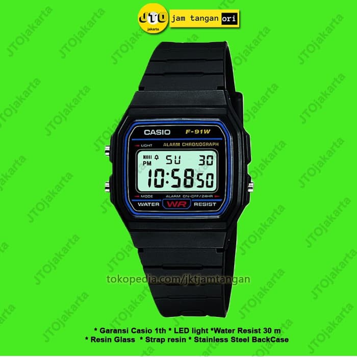 Jual Casio F 91W 1D F91W F91 91 W Original Jam Tangan Pria Wanita ...