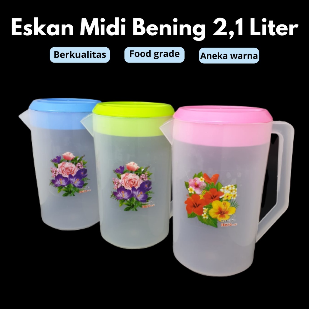 Jual Teko Air Eskan Plastik | Teko Air Jumbo | Water Jug Midi Bening 2 ...