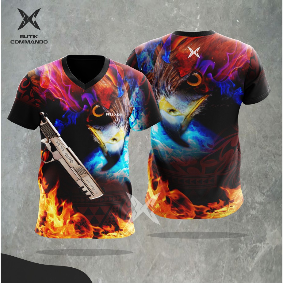 Jual T-Shirt Dri-Fit "Fire Desert Eagle" | Shopee Indonesia