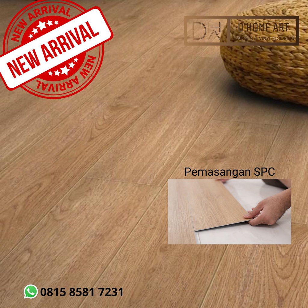 Jual Lantai SPC Klik - Lantai Kayu SPC Beren Floor Tebal 4mm | Shopee Indonesia