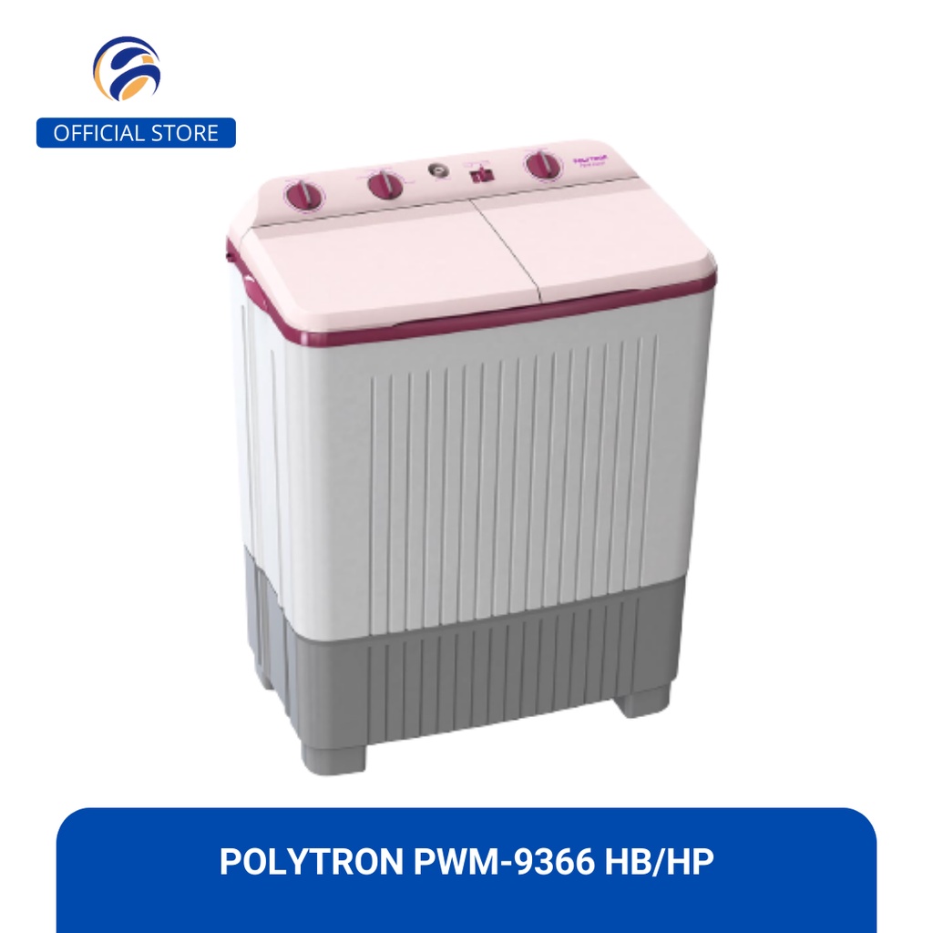 Jual Polytron PWM 9366 HB/HP Mesin Cuci 2 Tabung Kapasitas 9 Kg ...