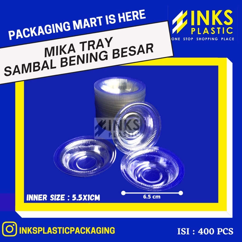 Jual MIKA TRAY SAMBAL BESAR BENING/CUP SAOS SAMBEL (500 PCS) | Shopee ...