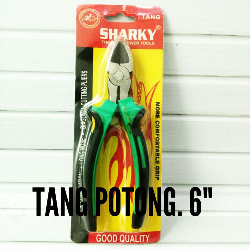 Jual TANG POTONG 6 " MERK SHARKY (kuning/hijau) | Shopee Indonesia