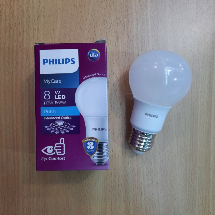 Jual Lampu Philips Led Bulb MyCare 8W E27 putih 8 watt | Shopee Indonesia
