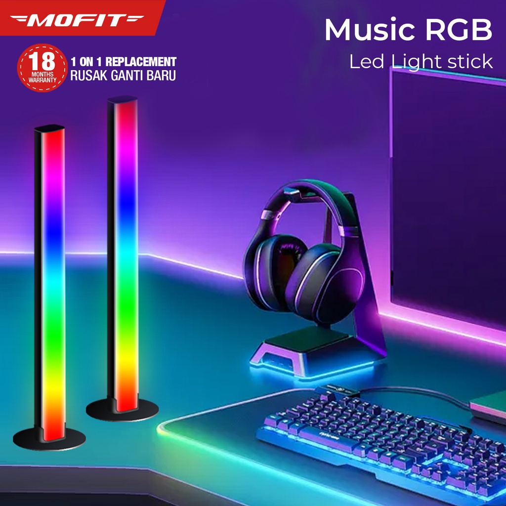 Jual MOFIT AM-02 Smart Light Bars RGB Sound Control Music Atmosphere ...