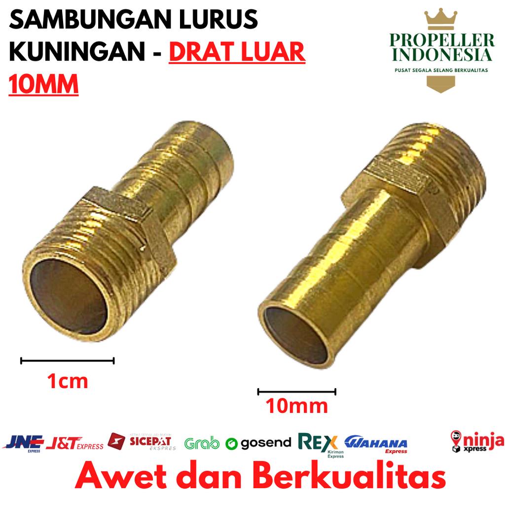 Jual Sambungan Selang Kuningan Lurus Kompresor 5/16Inch Neple 2 Cabang ...