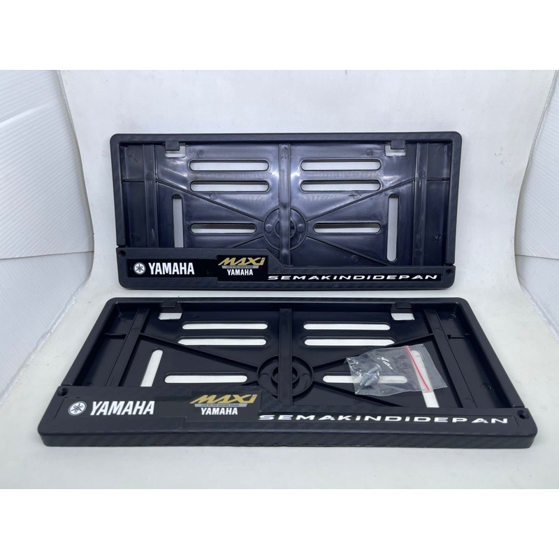 Jual plat nomor motor list maxi hitam tempat plat nomor motor | Shopee ...