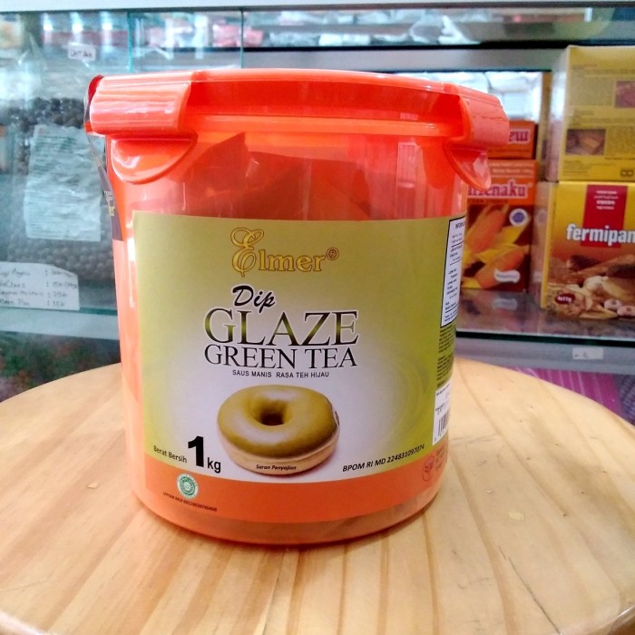 Jual Topping Donat Dip Glaze ELMER Green Tea berat bersih 1kg | Shopee ...