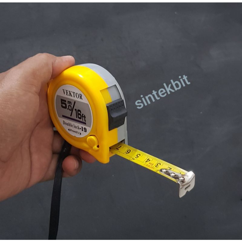Jual Meteran 5 Meter Premium DOUBLE-LOCK anti pecah HARD CASE | Shopee ...