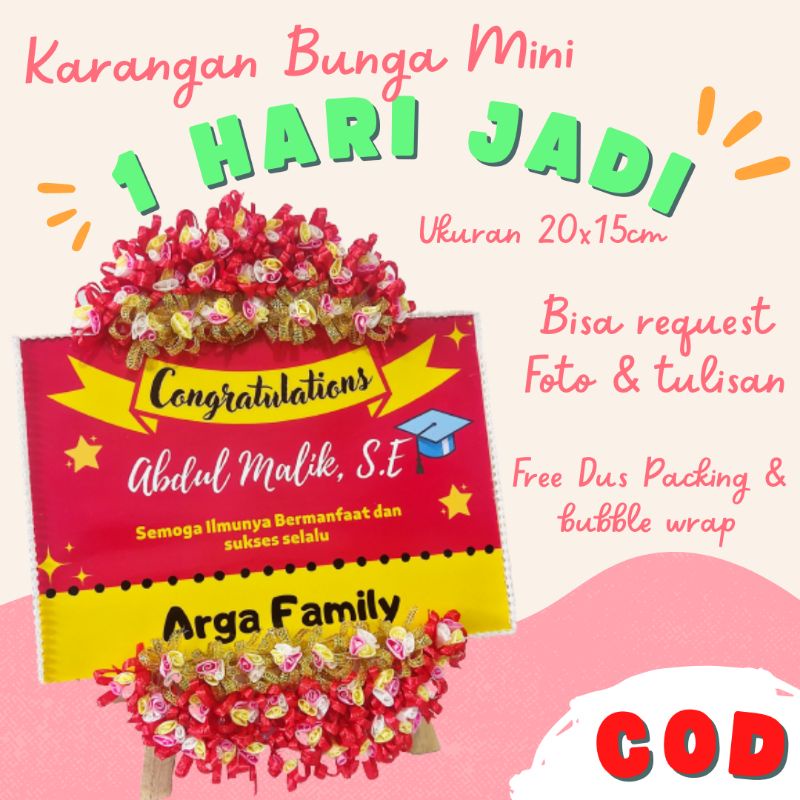 Jual KARANGAN BUNGA MINI / BUNGA PAPAN MEJA / KADO ULANG TAHUN UNIK ...